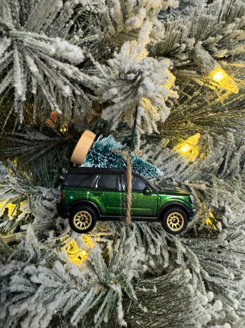 Ford Bronco Sport Green Carrying Christmas Tree Christmas Ornament Hot ...