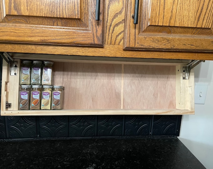 Under Cabinet Drop Down Spice Rack - Etsy