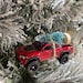 Toyota Tacoma Red Carrying Christmas Tree Christmas Ornament Hot Wheel ...