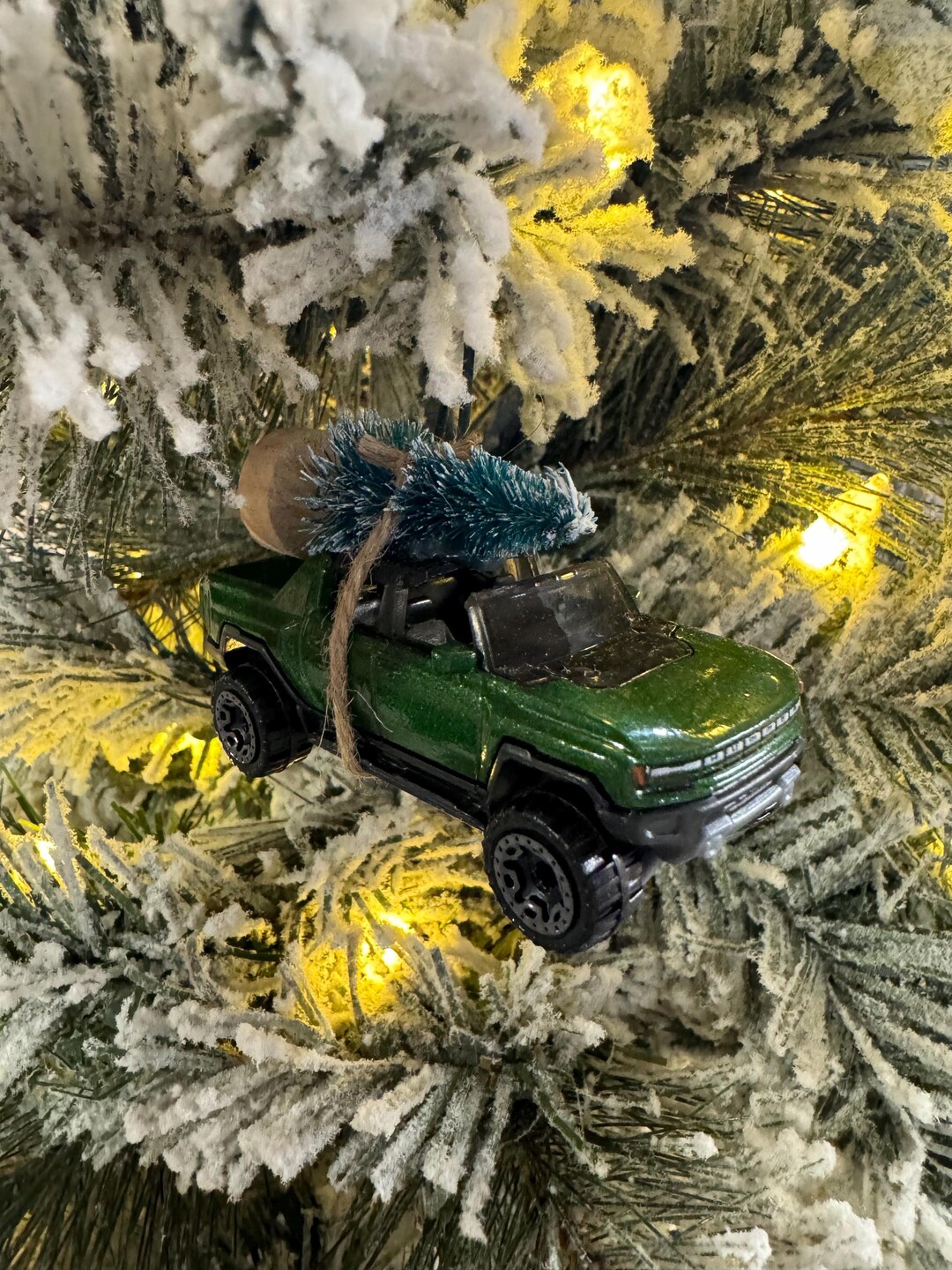 Hummer EV Green Carrying Christmas Tree Christmas Ornament Hot Wheel - Etsy