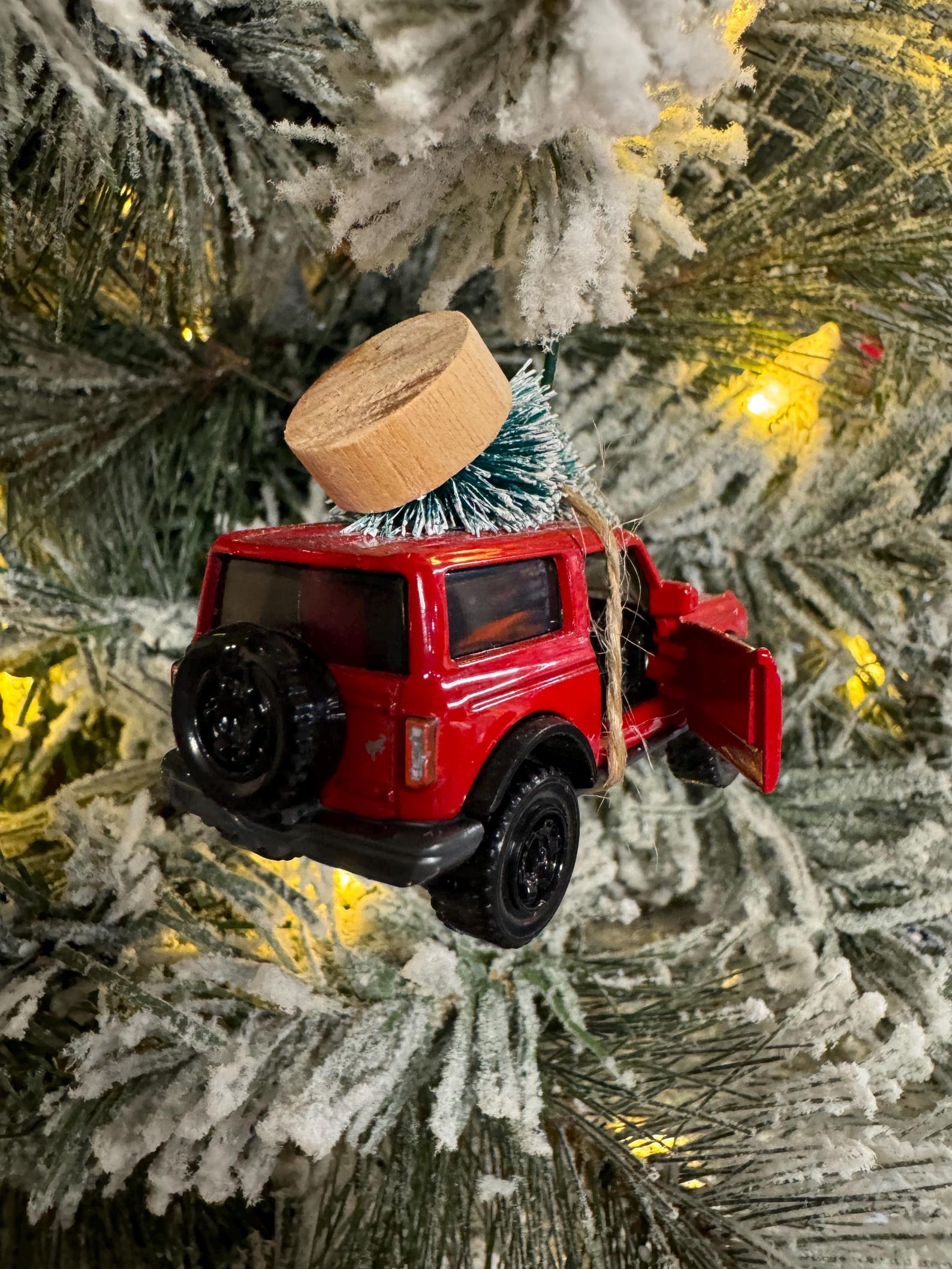 Ford Bronco Red Carrying Christmas Tree Christmas Ornament Hot Wheel - Etsy