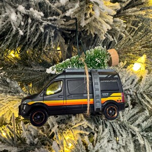 Mercedes Benz Sprinter Camper Van Black Carrying Christmas Tree ...