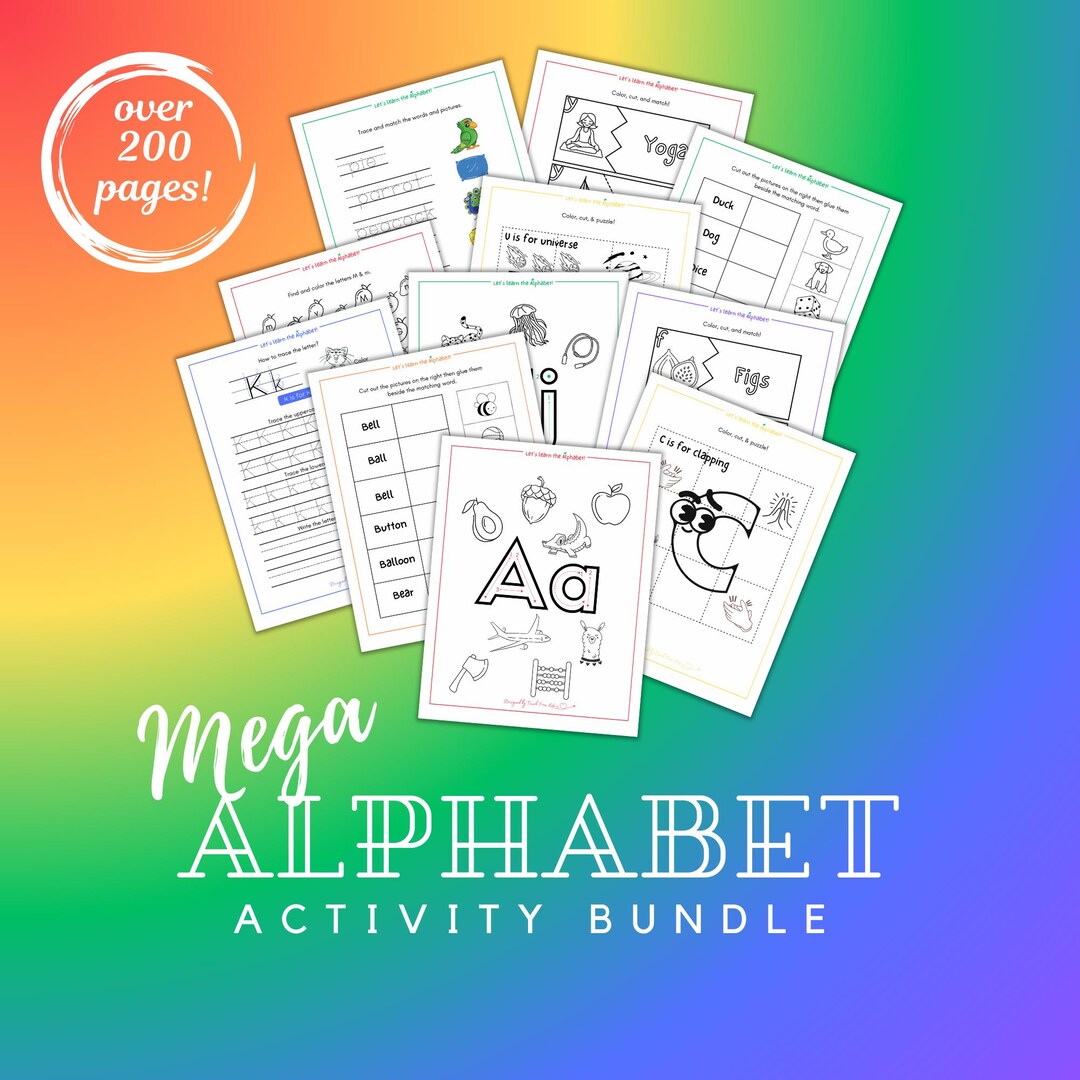 Mega Alphabet Activity Bundle, Alphabet Activities, Alphabet Worksheets ...
