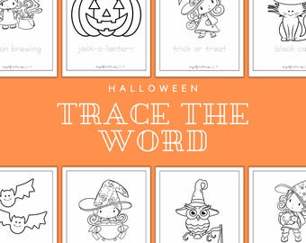 Halloween Tracing Printable - Etsy