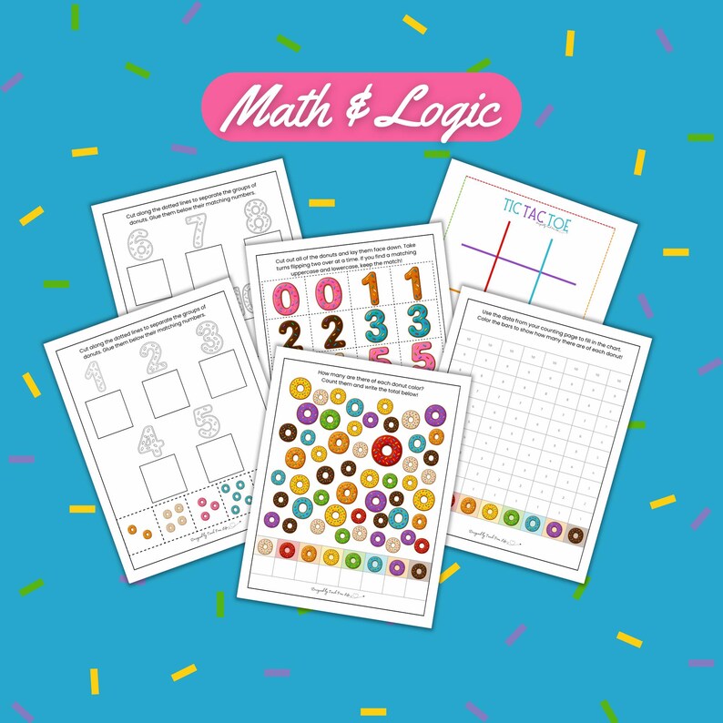 Donut Activity Pack: Preschool Learning Games (PDF) - Etsy