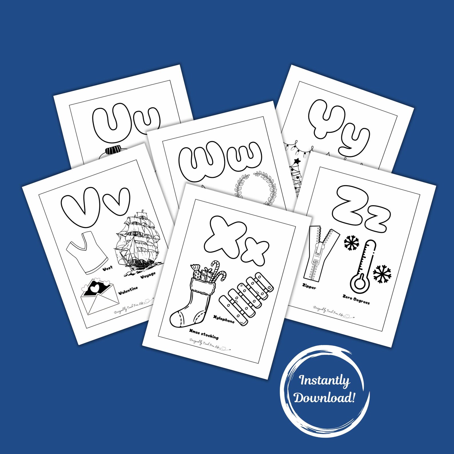 Winter Alphabet Coloring Pages | Preschool Winter Alphabet ...