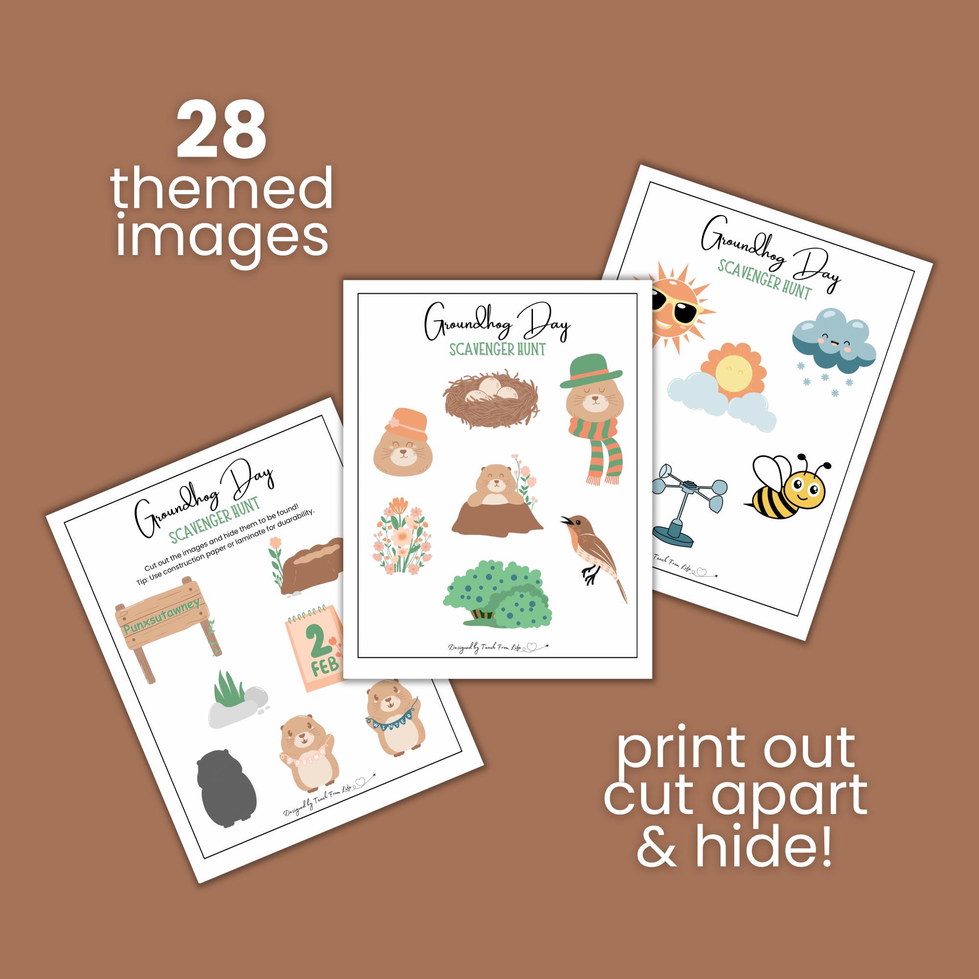 Groundhog Day Scavenger Hunt | Printable Game for Kids & Families | Fun ...