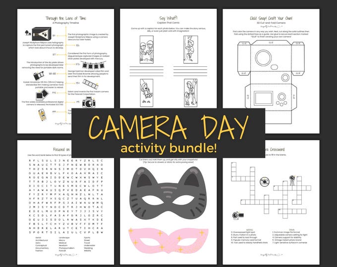 Printable Camera Craft for Kids Photography Worksheet Preschool Camera ...