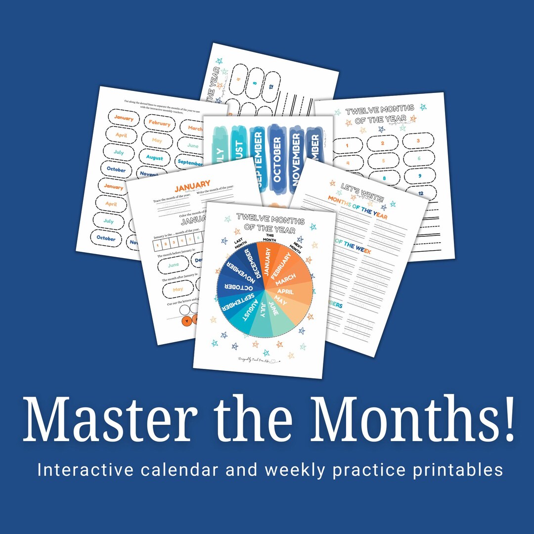 Months of the Year Learning Pack | Tracing, Coloring, Cutting ...