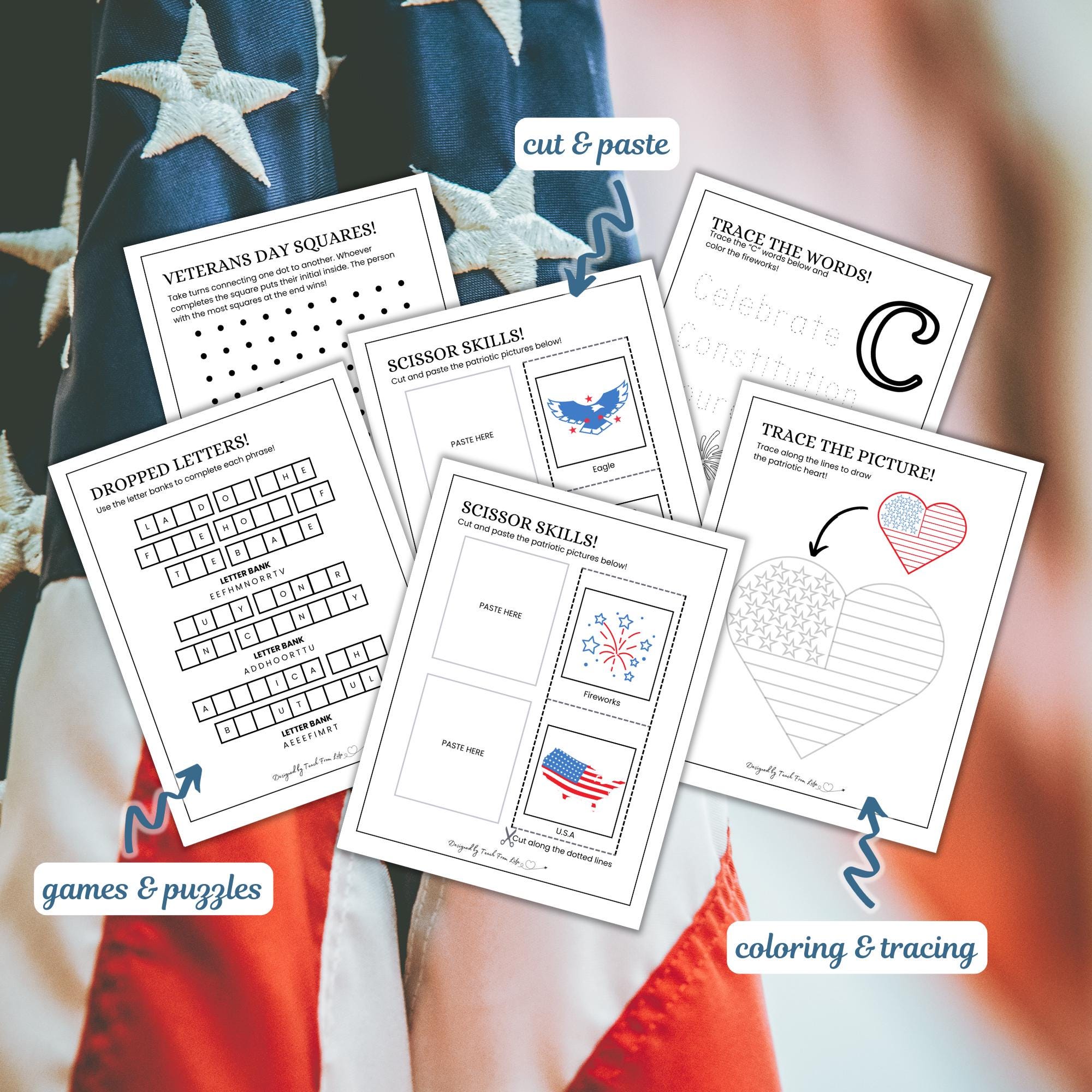 Veterans Day Activity Bundle for Kids: Educational Games (PDF) - Etsy