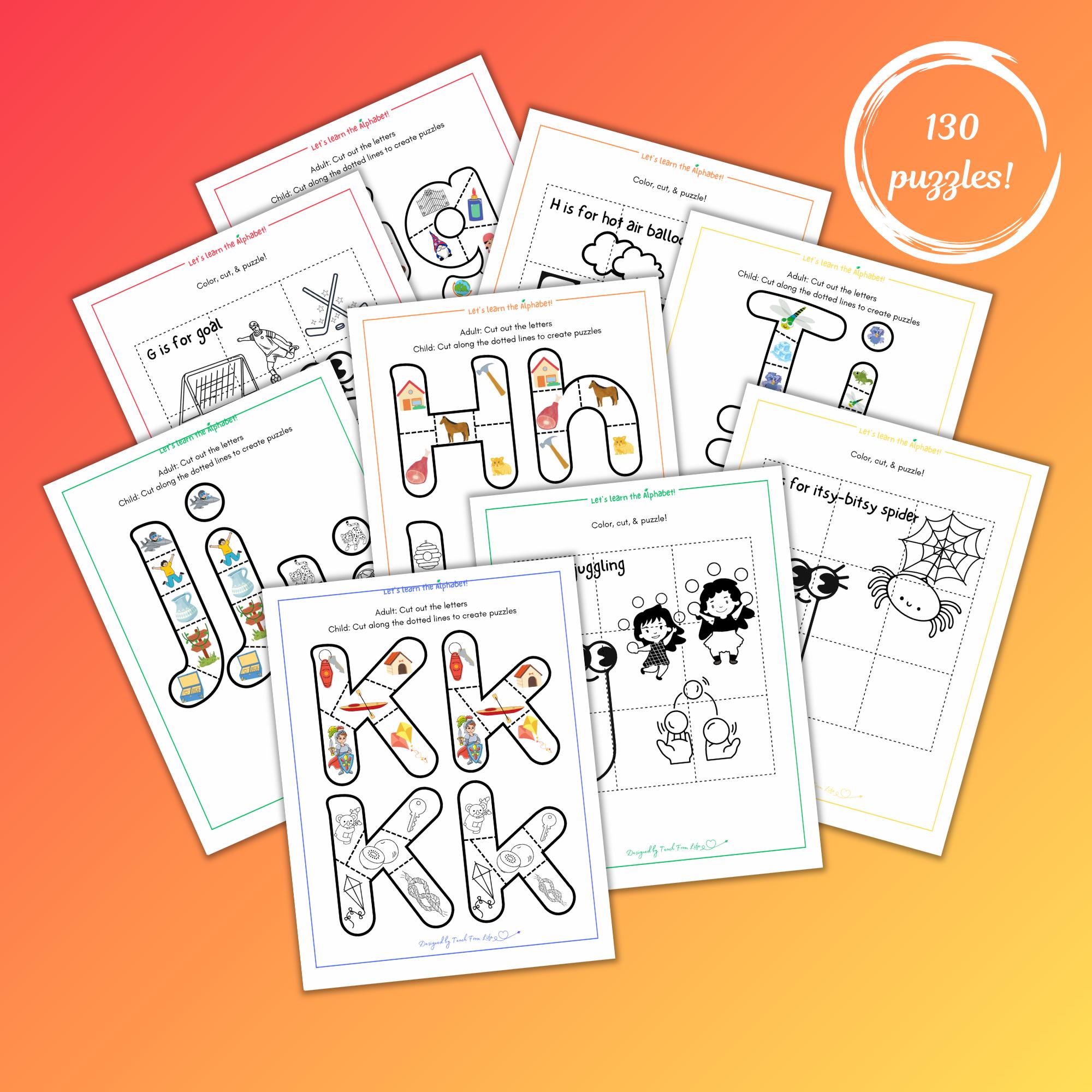 Alphabet Letter Puzzles, Alphabet Puzzles, Preschool Puzzles ...