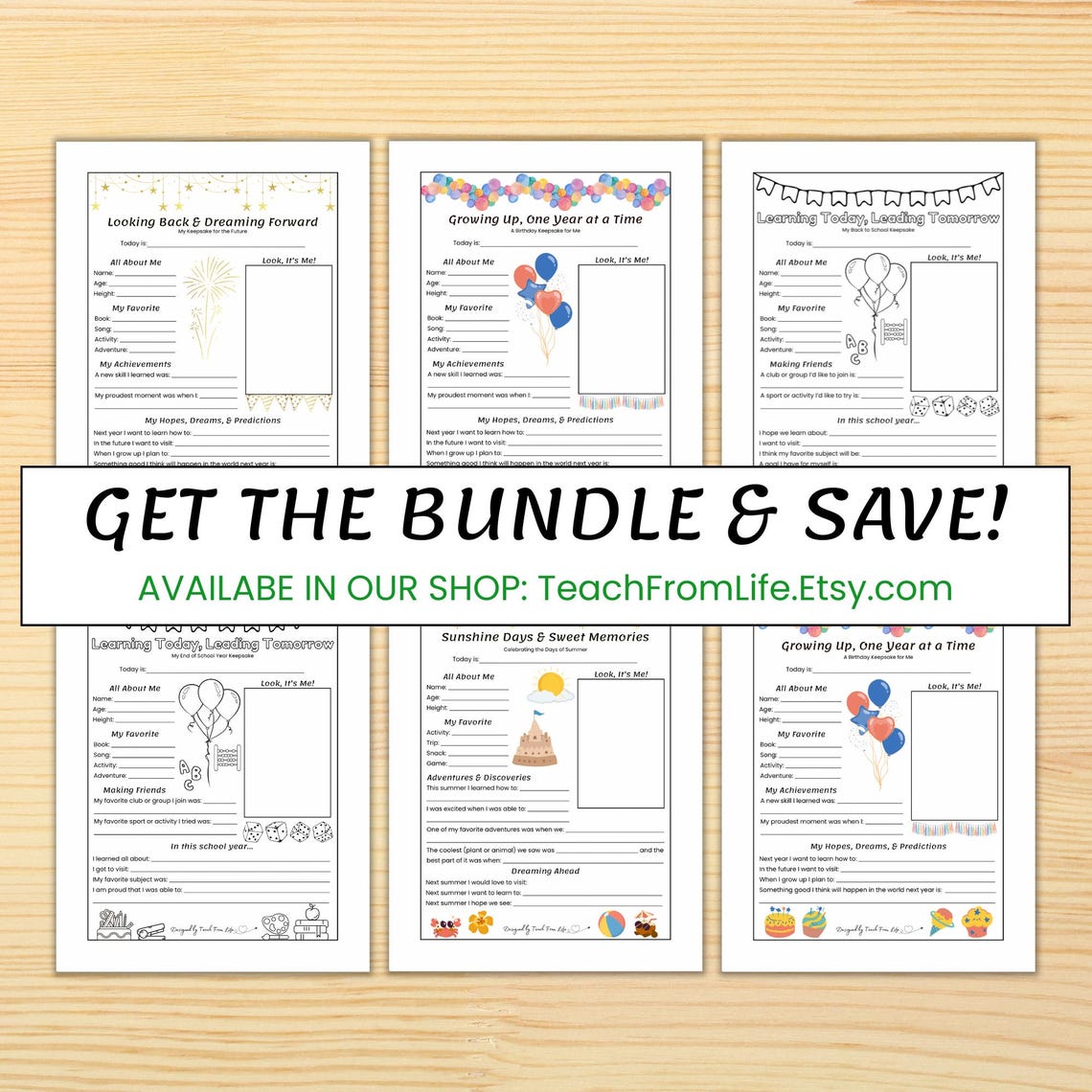 All About Me School Year Printable: Back to School Time Capsule (PDF ...