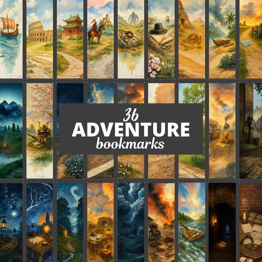 36 Printable Adventure Bookmarks | Historical Journeys, Secret Missions ...