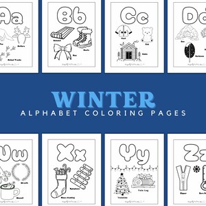 Winter Alphabet Coloring Pages | Preschool Winter Alphabet ...