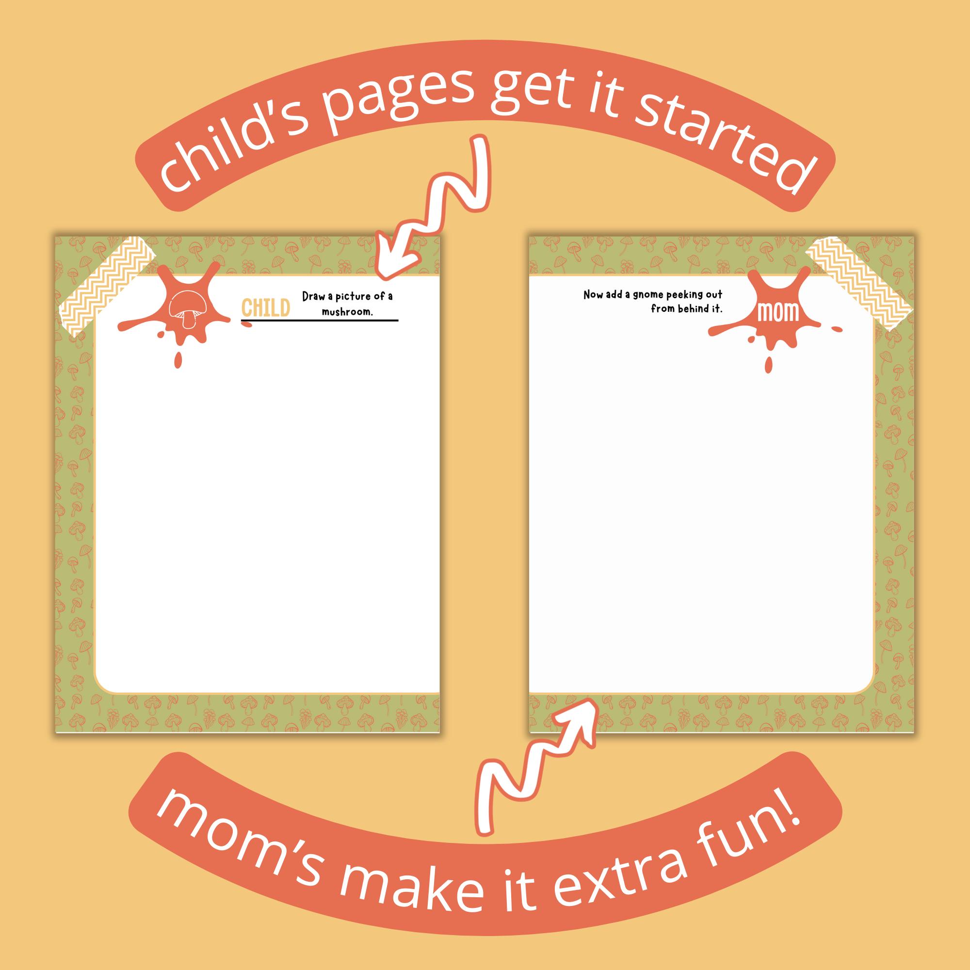 Mommy and Me Drawing Notebook | Mommy and Me Coloring Pages | Mother ...