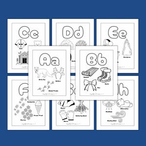 Winter Alphabet Coloring Pages | Preschool Winter Alphabet ...