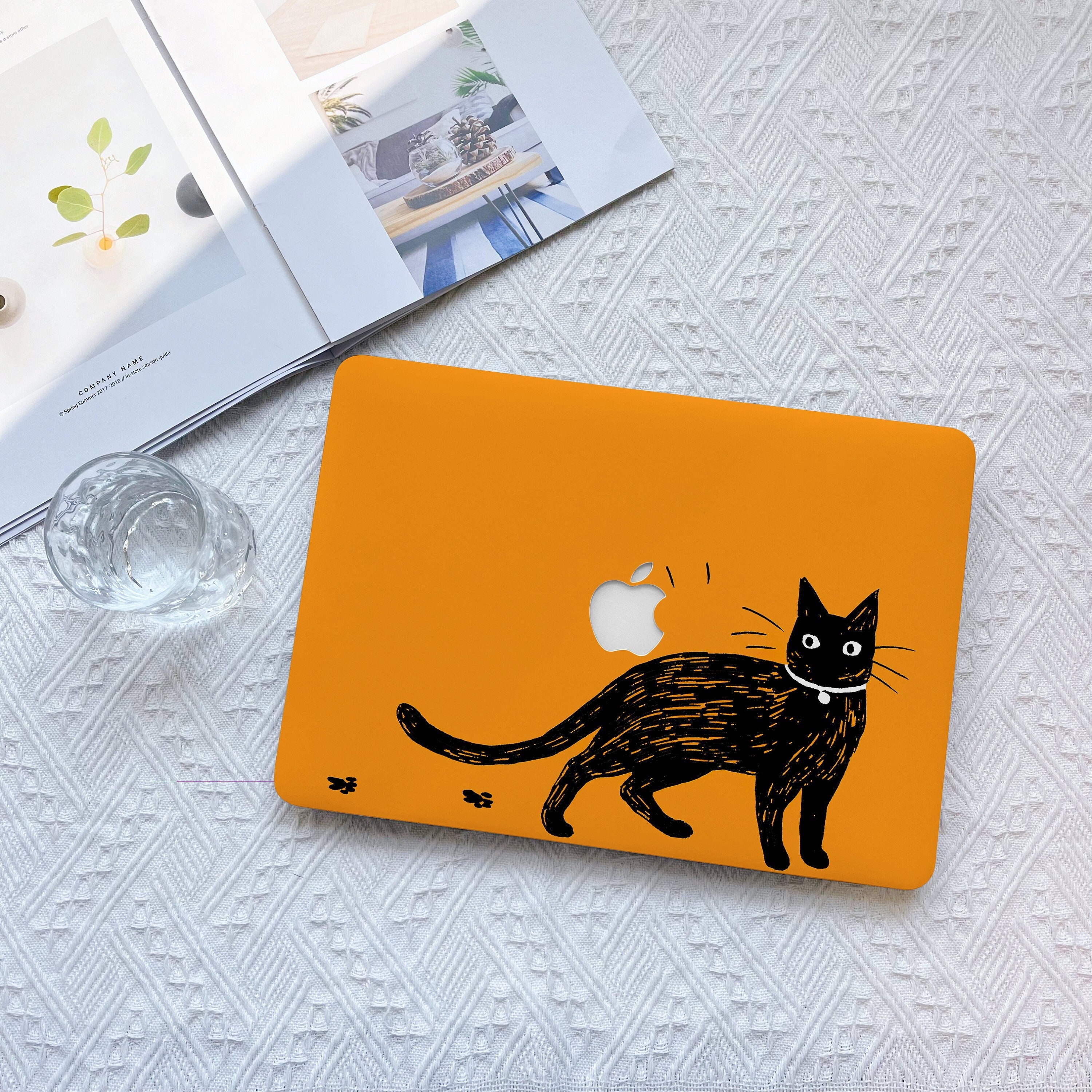 A black Cat MacBook Laptop Skins sold by Doras Creative | SKU 4536261 ...