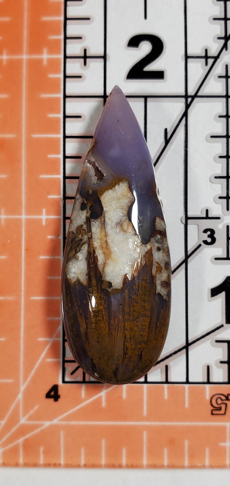 Sagenite in Purple Agate W/white Quartz Free-form Cabochon - Etsy