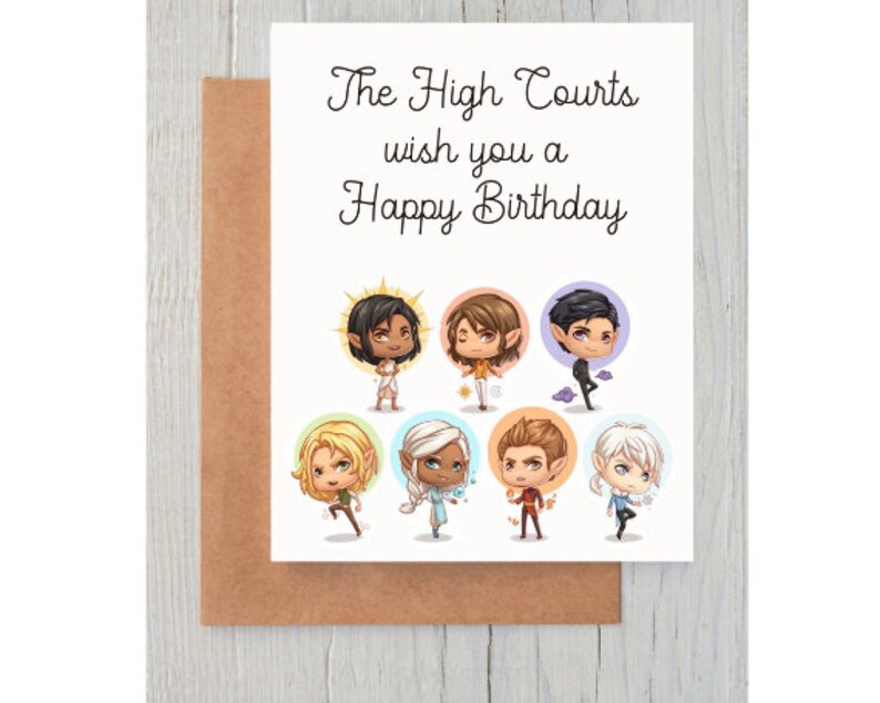 ACOTAR Birthday Card Court of Throne Bday Card Sarah J Maas - Etsy