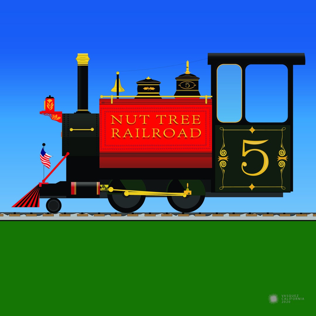The Nut Tree Railroad Engine No. 5 unframed Digital Print - Etsy