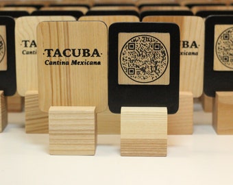 Wooden Qr Code Stand | Etsy