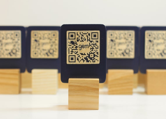 Qr Code Stand Qr Code Wood Qr Code Holder Personalised Qr Code | Etsy