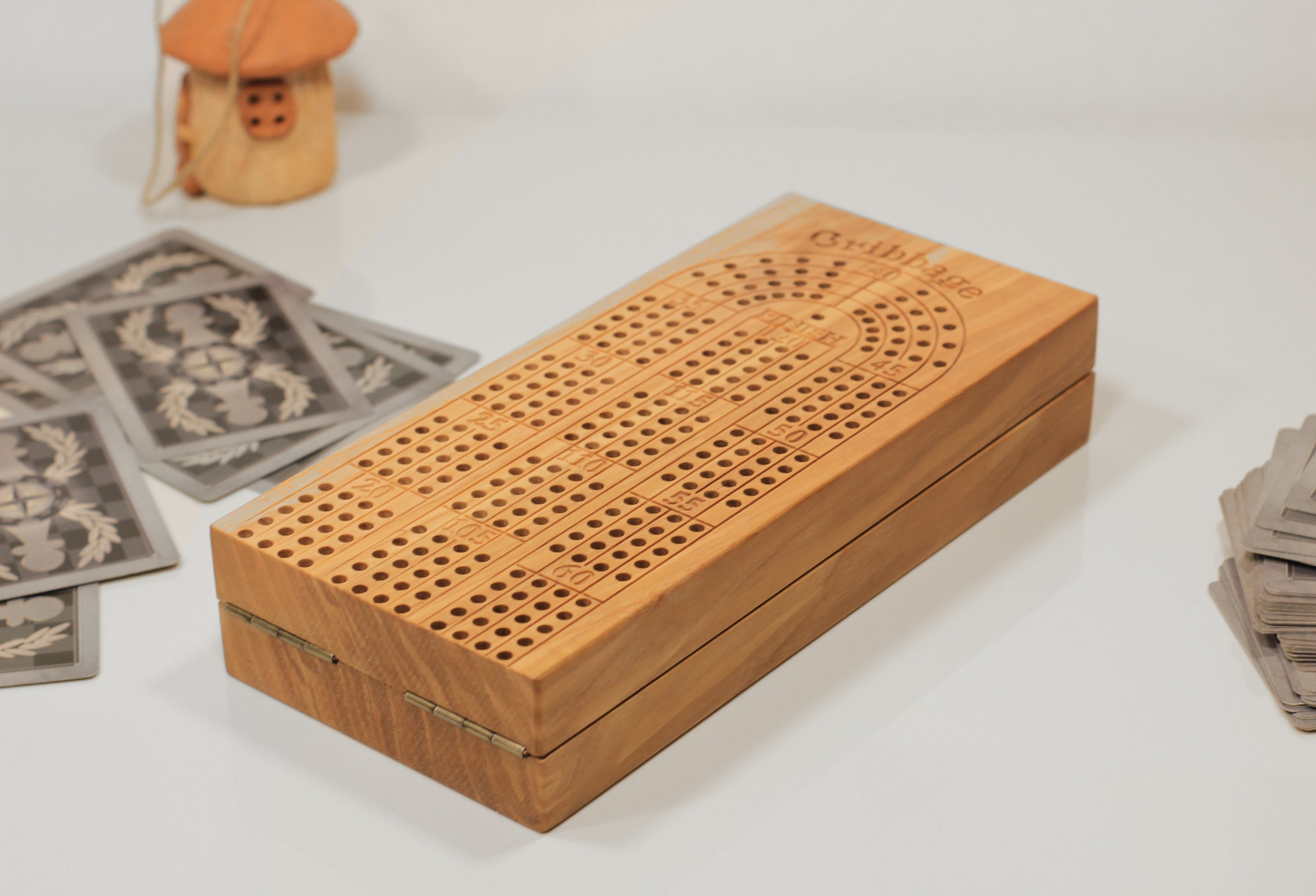 Cribbage Wood Plank. Cribbage. Folding Cribbage 4 Players. - Etsy
