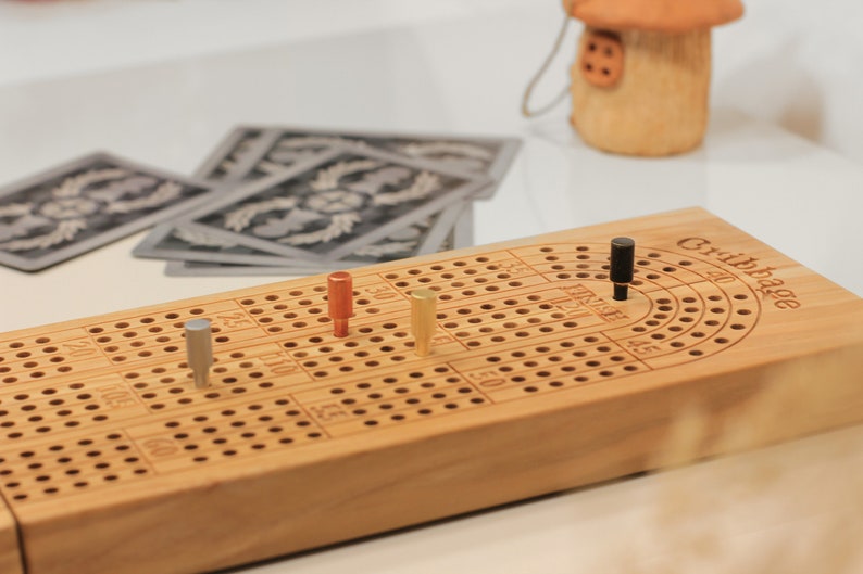 Cribbage Wood Plank. Cribbage. Folding Cribbage 4 Players. - Etsy