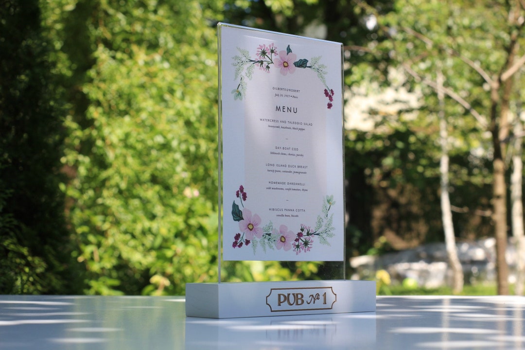 Wooden Menu Holder Table Menu Holder Tabel Menu Stand Table - Etsy