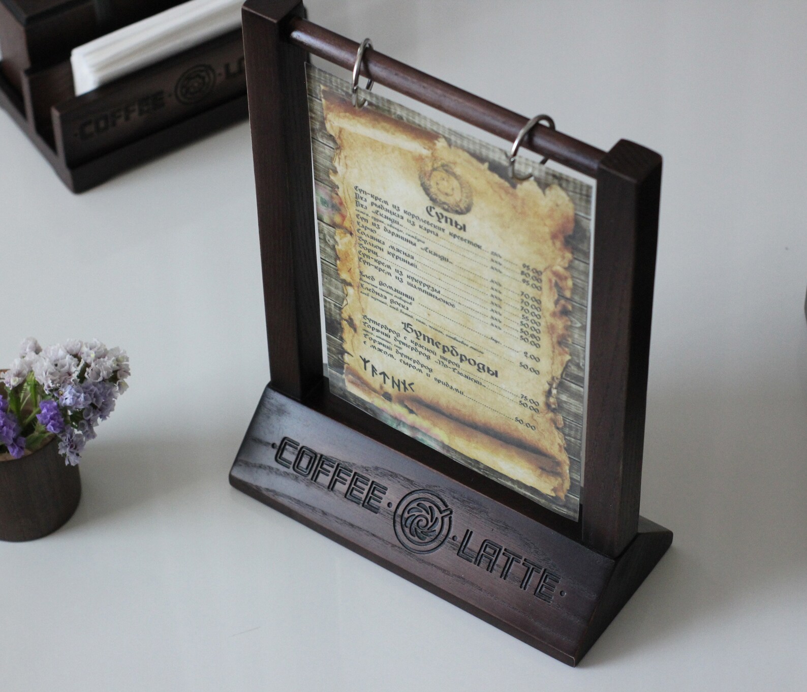 Menu Holder.wooden Menu Stand.restaurant Menu Cover.hot Dog | Etsy