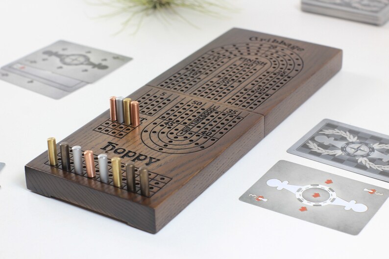 Cribbage Wood Plank. 4 Player Cribbage Board. Personalized - Etsy