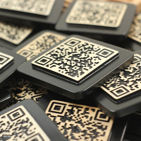 Wooden Block Qr Code - Etsy