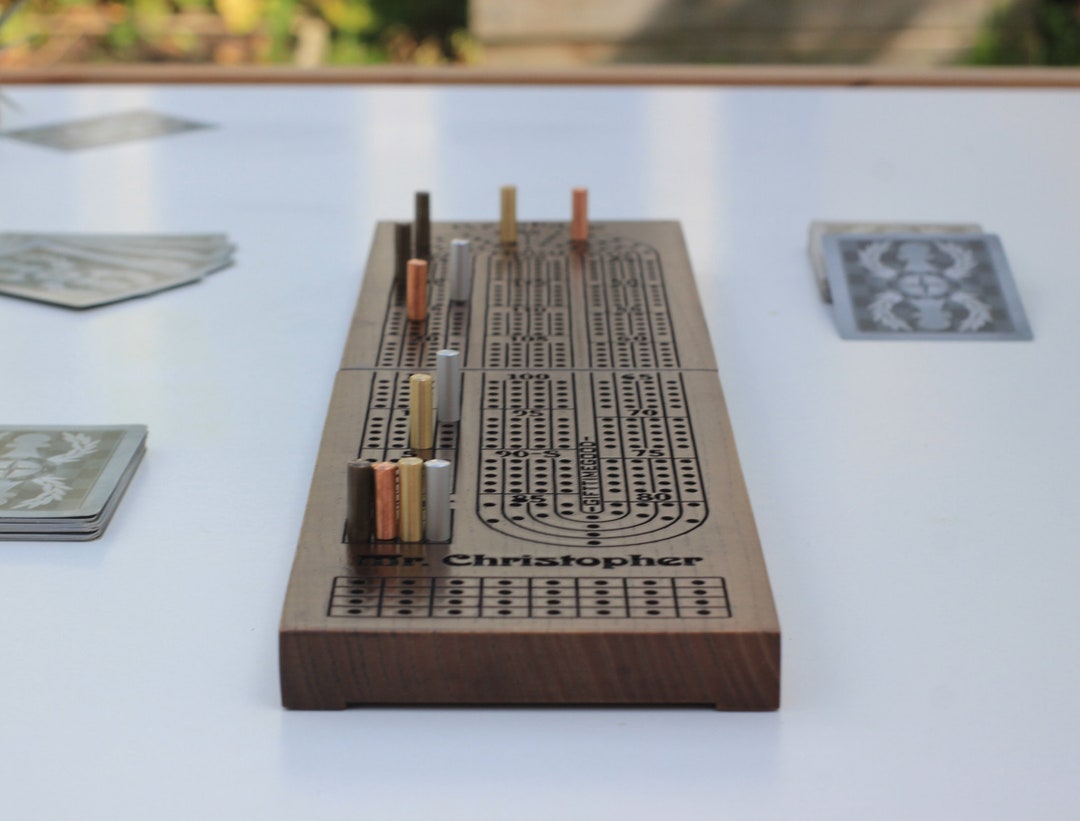 Cribbage Board With Storage Cribbage Board Cribbage Wood Plank - Etsy