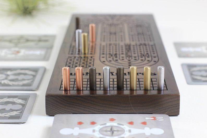 Cribbage Wood Plank. 4 Player Cribbage Board. Personalized - Etsy