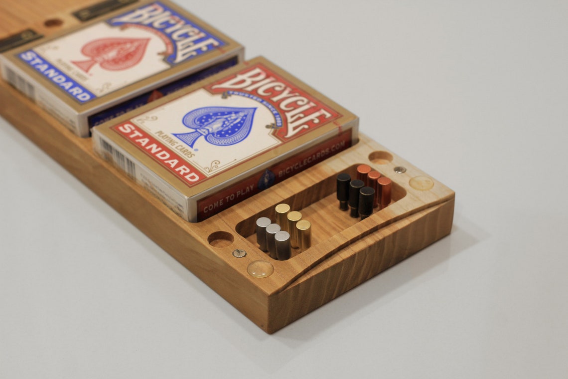 Сribbage board. 4 player cribbage board. 4 track cribbage | Etsy