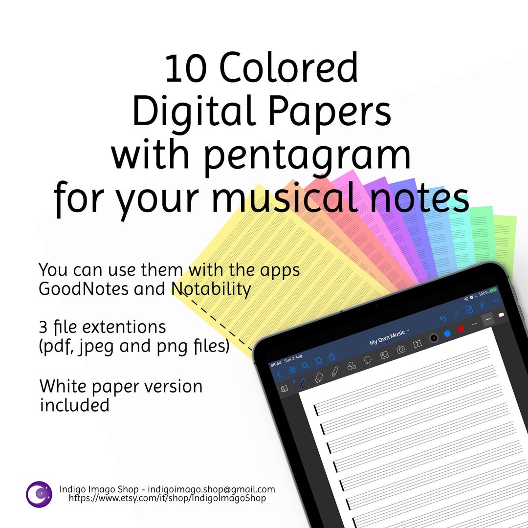 Colored Digital Pentagram Papers - Etsy