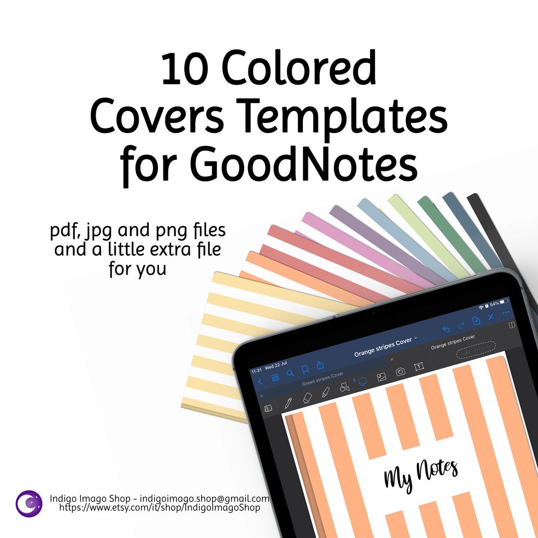 10 Monochrome Vertical Stripes Covers for Digital Notebooks - Etsy