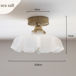 Flush Mount Fixture Glass Shade Ceiling Lights Semi Flush - Etsy