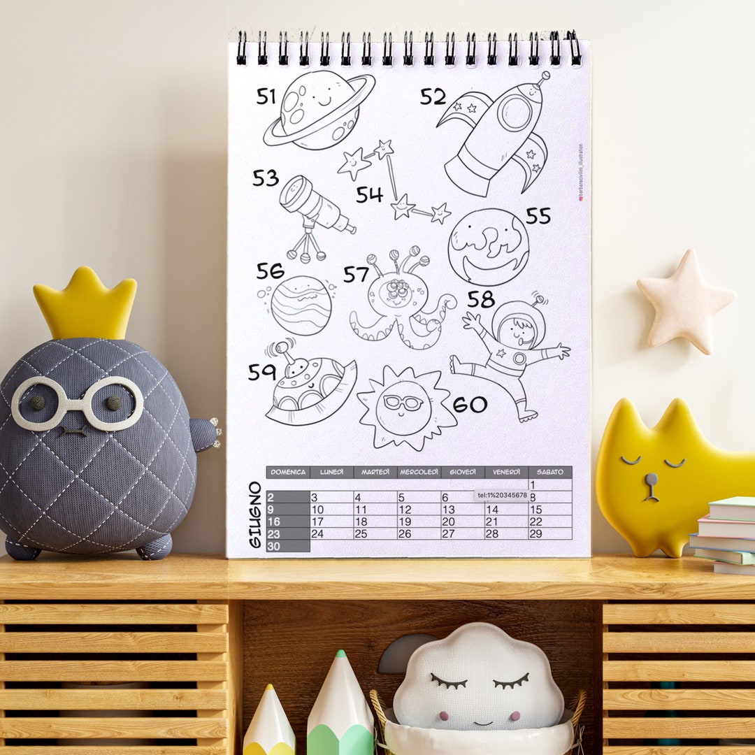 Coloring Calendar 2024 - Etsy