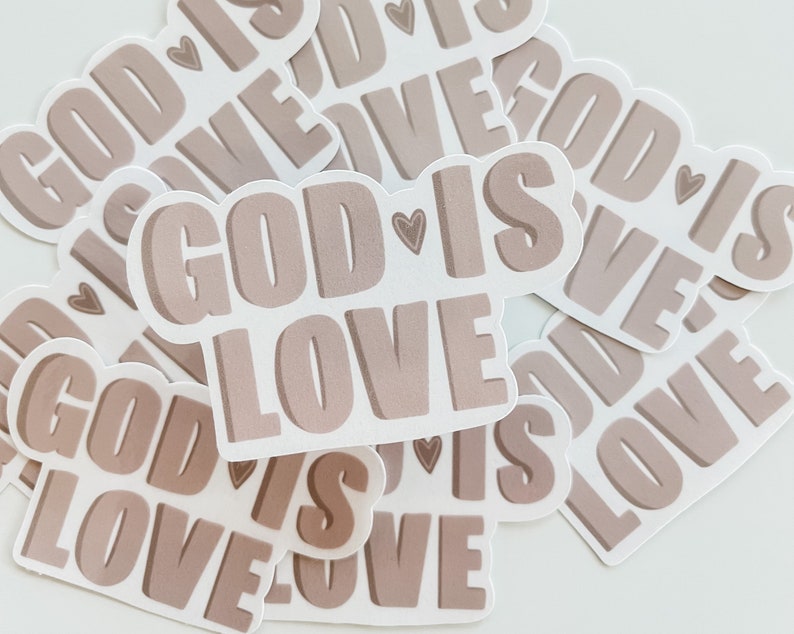 God is Love Sticker Neutral Pastel Colors. Bible Journaling. Bible ...