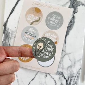 Sticker Pack | Faithful | Christian | Blessed | Encouraging | Sunday ...