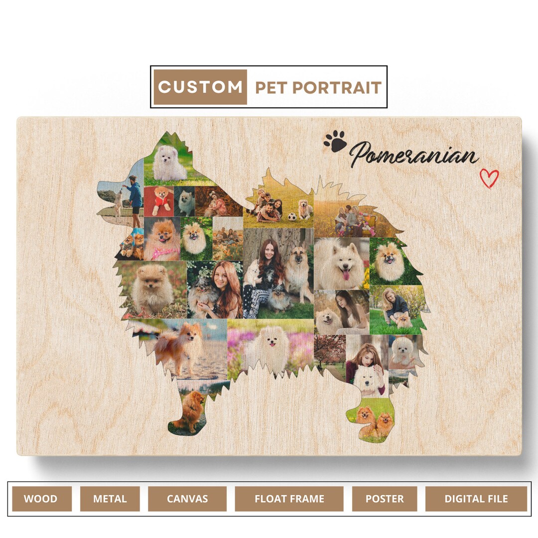 Custom Pomeranian Art Pomeranian Photo Collage Gifts Pomeranian Mom Dog ...