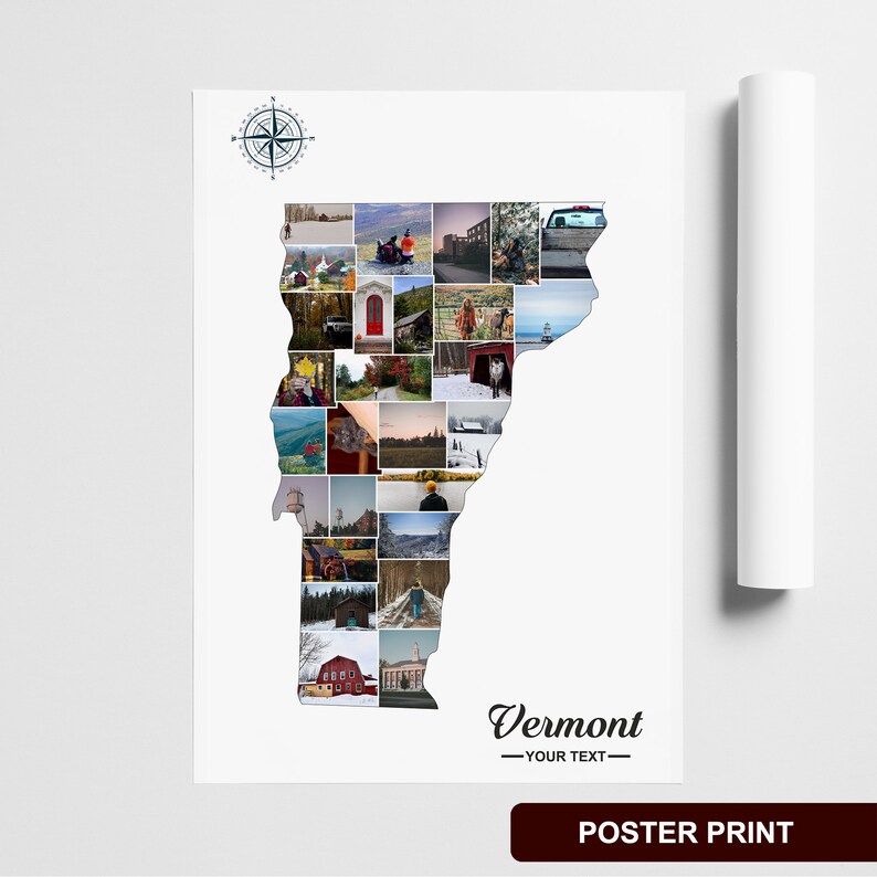 Vermont Poster Vermont Wall Art Vermont Print Vermont Wall - Etsy