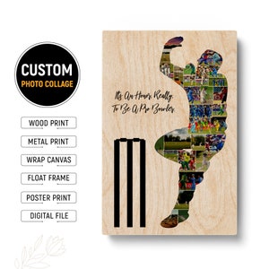 Cricket Bowling Photo Collage Frame Personalised Cricket Coach Gift ...