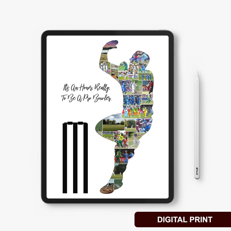 Cricket Bowling Photo Collage Frame Personalised Cricket Coach - Etsy