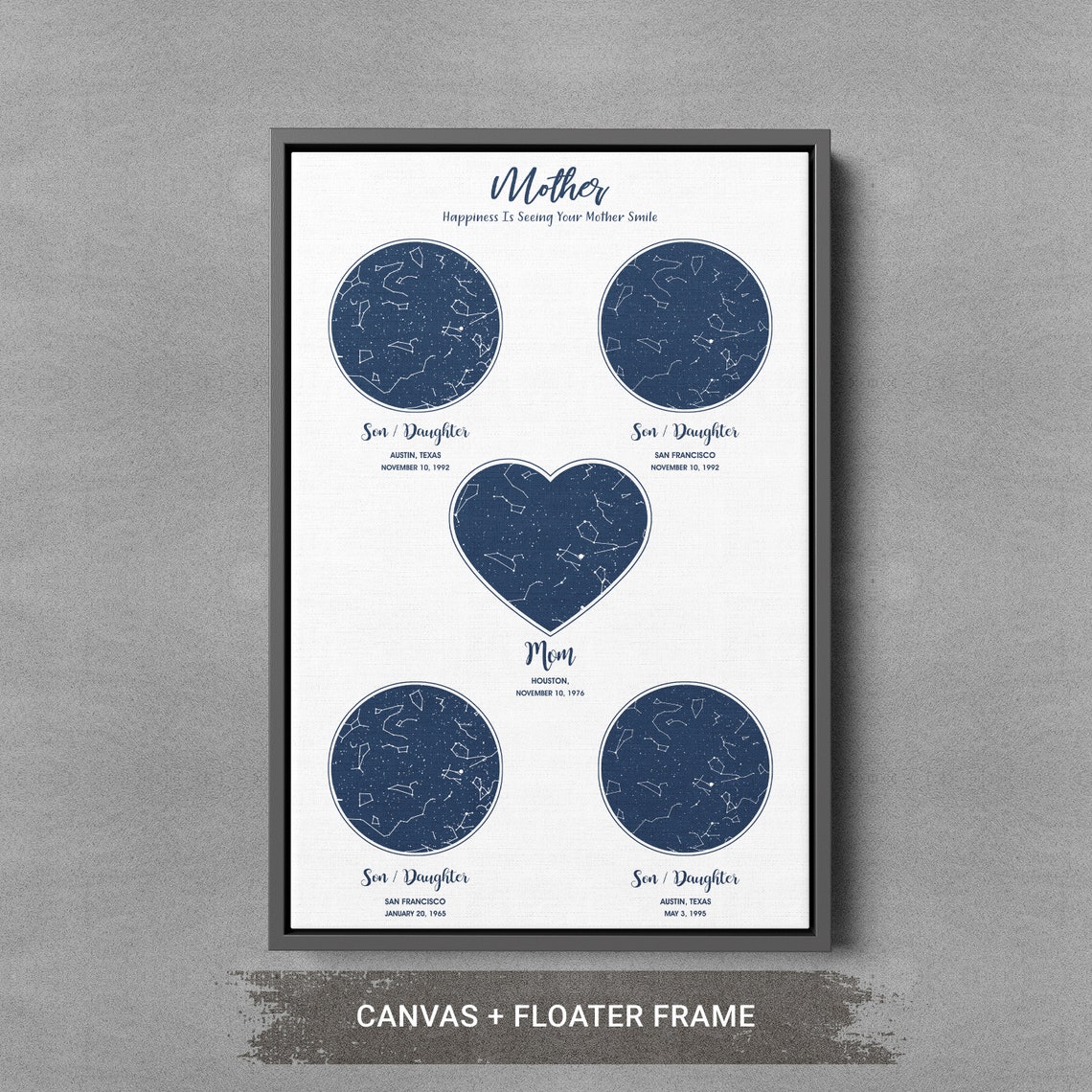 Mom Star Map Night Sky Map Mother in Law Gift for Mothers - Etsy