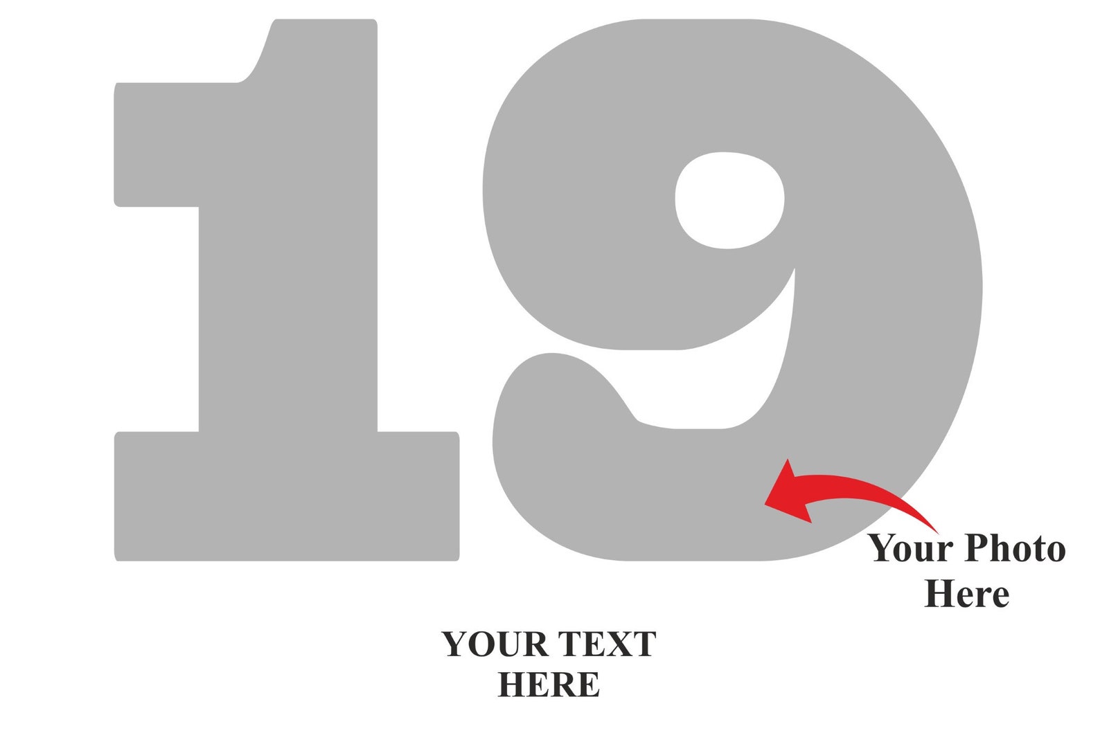 Personalized Happy 19th Birthday for Boy 19th Birthday Number - Etsy