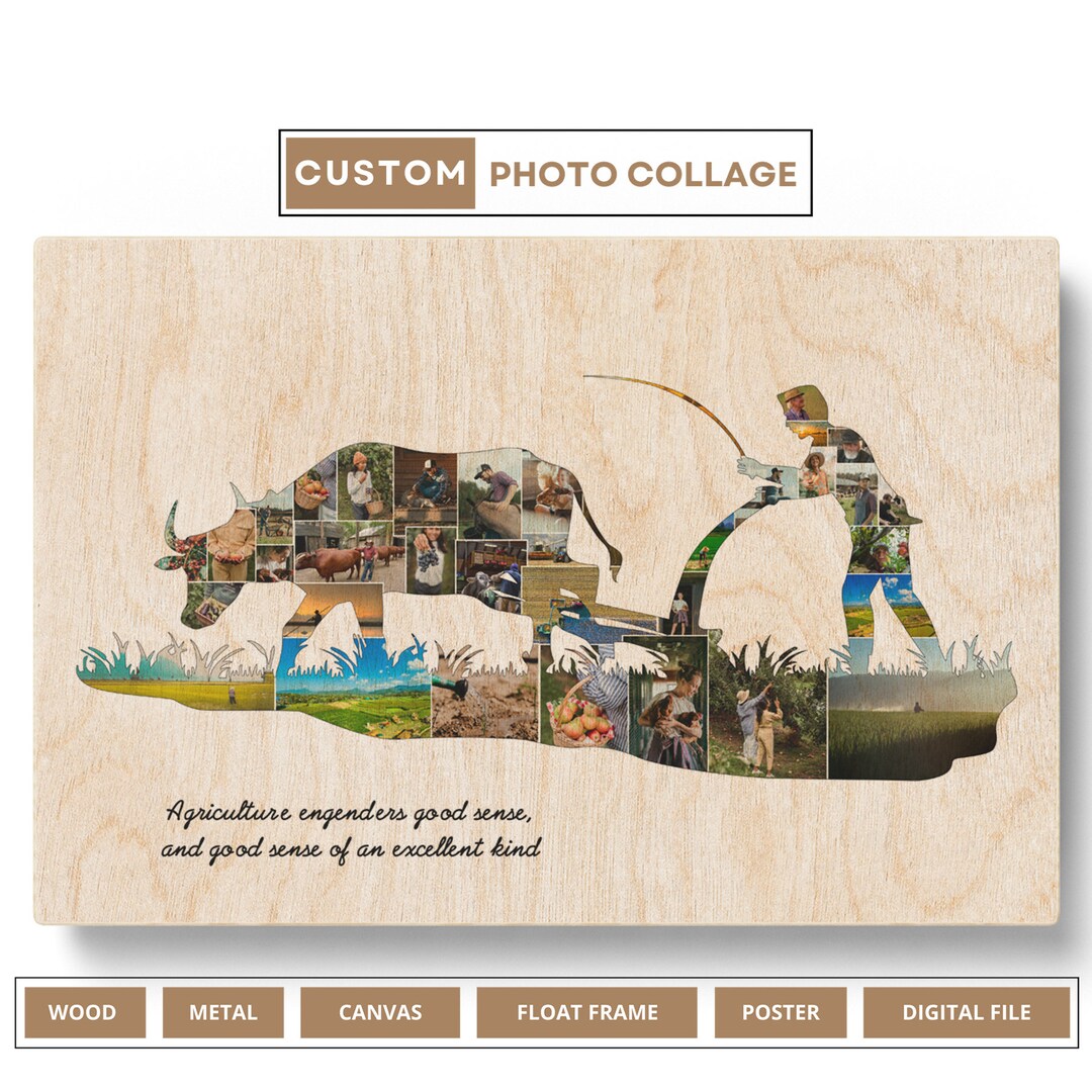 Custom Farming Gifts Photo Collage Farmer Gifts for Men Agriculture ...