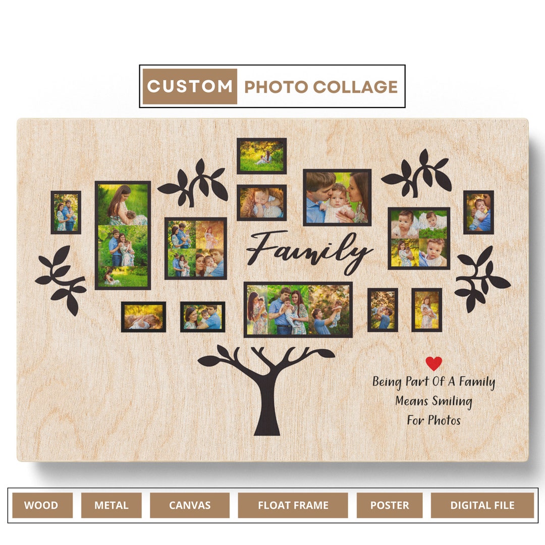 Personalized Printable Family Tree Gifts for Family Christmas Photo ...