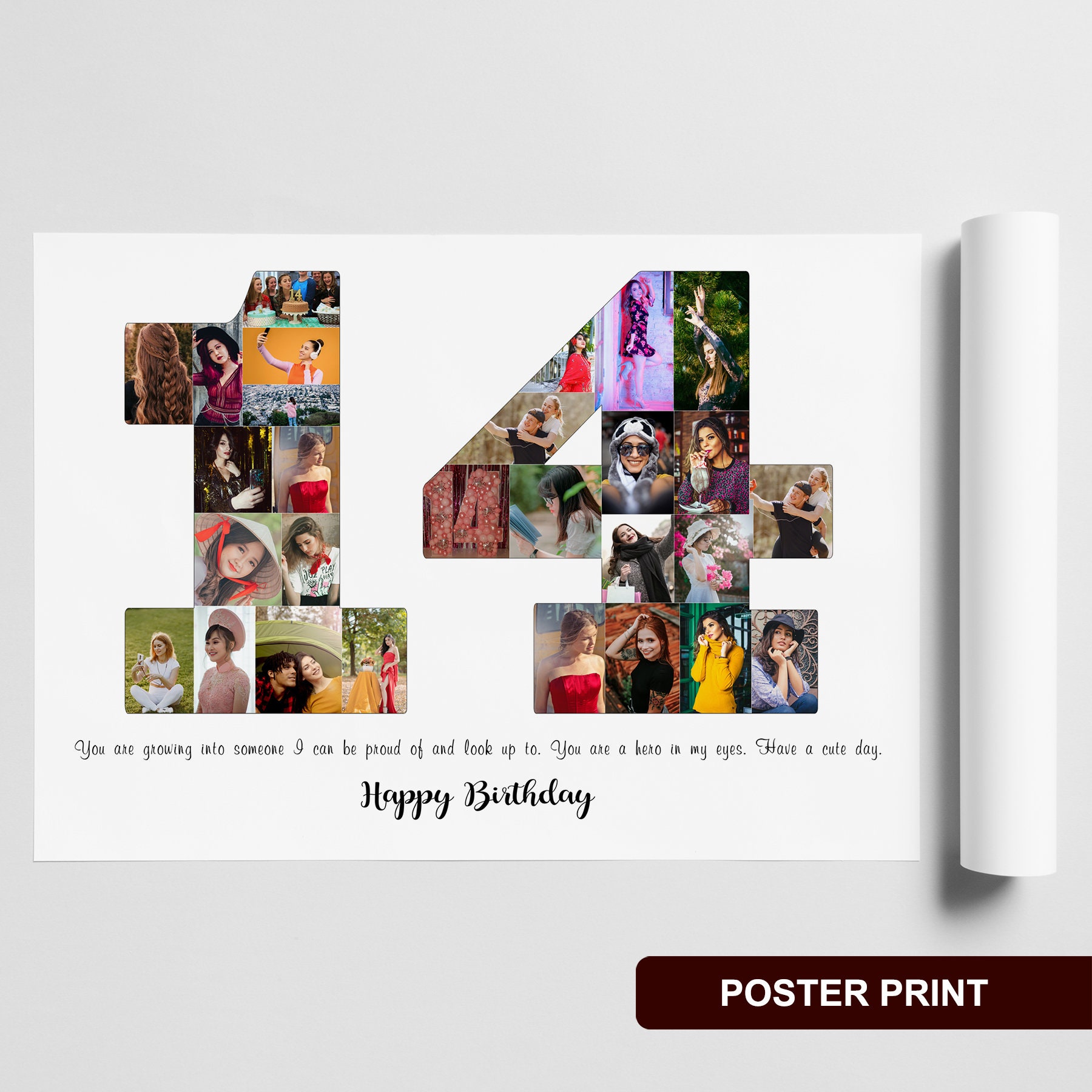 Custom 14 Year Old Girl Birthday Happy 14th Birthday Girl Gift - Etsy